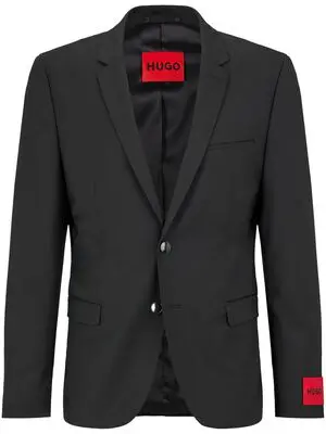 Hugo Logo-patch Notched-lapels Blazer