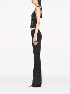 Off-White Embellished Slim-fit Flared Jeans