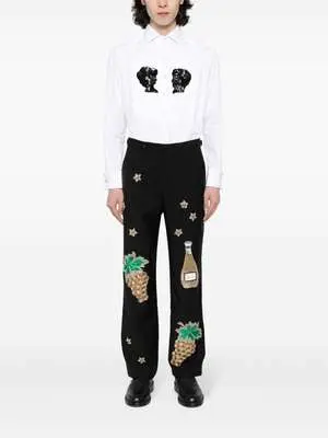 BODE Arbane Embroidered Tailored Trousers