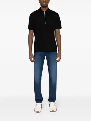Incotex Logo-patch Tapered Jeans