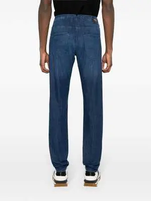 Incotex Logo-patch Tapered Jeans