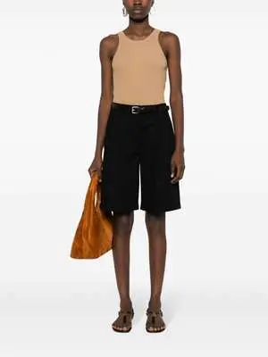 TOTEME Curved Ribbed Tank Top - Neutrals