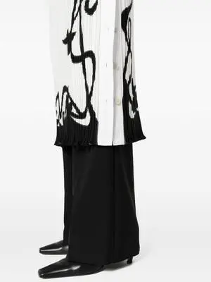 LANVIN Plissé-effect Midi Dress