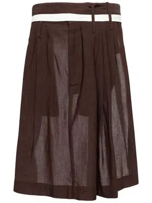 HED MAYNER Pleated Belted Skirt