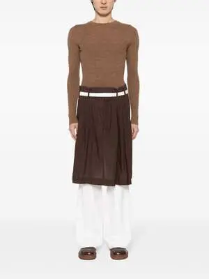 HED MAYNER Pleated Belted Skirt