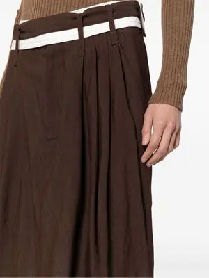 HED MAYNER Pleated Belted Skirt