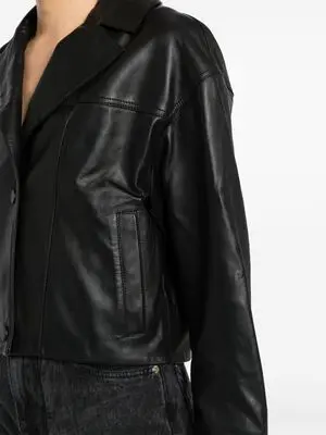 YVES SALOMON Cropped Leather Jacket