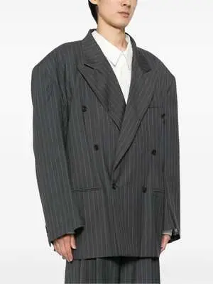 HED MAYNER Striped Double-breasted Blazer
