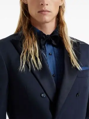 Brunello Cucinelli Silk Tuxedo Suit - Blue
