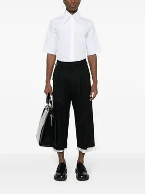 MAISON MARGIELA Poplin Short-sleeved Shirt - White