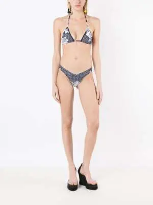 AMIR SLAMA Floral-print Bikini Set