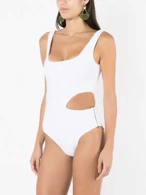 AMIR SLAMA Woven Cut-out One-piece
