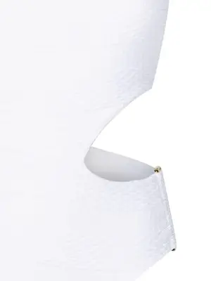 AMIR SLAMA Woven Cut-out One-piece