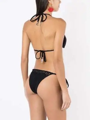 AMIR SLAMA Open-knit Triangle Bikini Set