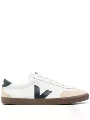 VEJA Volley Logo-patch Panelled Low-top Sneakers - White