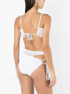 AMIR SLAMA Keyhole-detail Open-knit Bikini