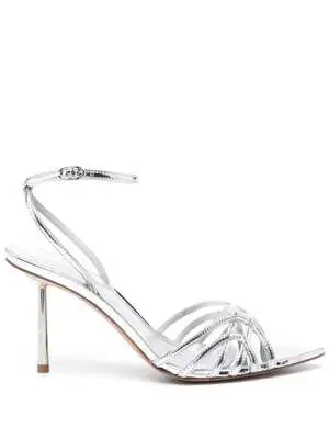 LE SILLA Bella Leather Sandals - Silver