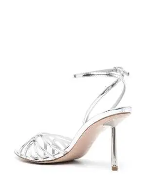 LE SILLA Bella Leather Sandals - Silver