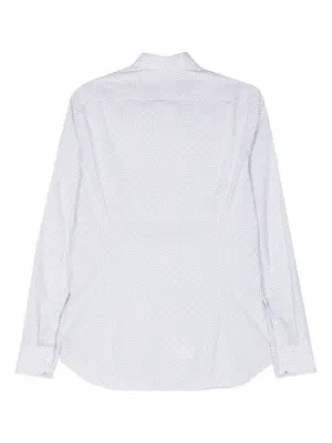 TINTORIA MATTEI 954 Geometric-print Cotton-blend Shirt