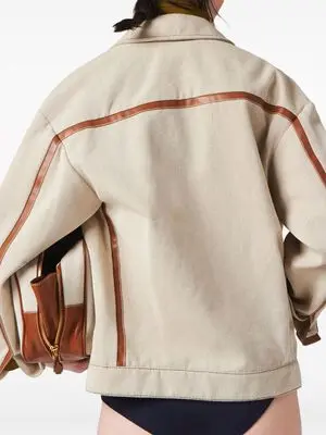 Miu Miu Jacquard Canvas Blouson Jacket