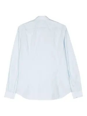 TINTORIA MATTEI 954 Poplin Cotton Shirt - Blue