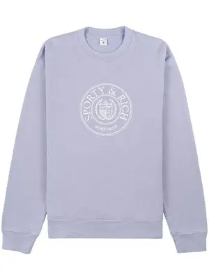 SPORTY & RICH Connecticut Crest Crew-neck Sweatshirt