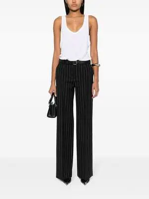Dolce & Gabbana Pinstriped Straight-leg Trousers - Black
