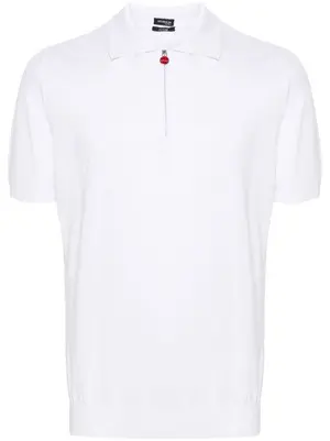 Kiton Fine-ribbed Cotton Polo Shirt