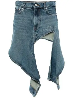 Y/project Cut-out Denim Miniskirt