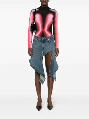 Y/project Cut-out Denim Miniskirt