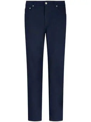 Etro Straight-leg Jeans With Logo Patch - Blue