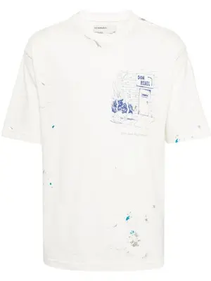 DOMREBEL Scuff Door Graphic-print T-shirt - Neutrals