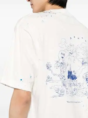 DOMREBEL Scuff Door Graphic-print T-shirt - Neutrals