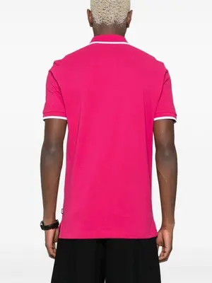 BOSS Logo-rubberised Cotton Polo Shirt