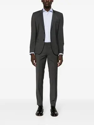 BOSS Notched-lapels Single-breasted Blazer - Grey