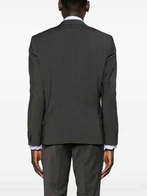 BOSS Notched-lapels Single-breasted Blazer - Grey