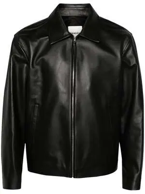 Sandro Zip-up Leather Jacket