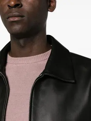 Sandro Zip-up Leather Jacket