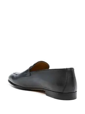 DOUCAL'S Double-buckle Leather Loafers - Blue