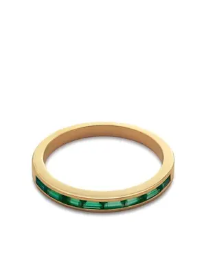 Monica Vinader Mini Baguette Half Eternity Ring - Gold