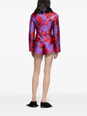 AZ FACTORY Hibiscus-print Cropped Jacket