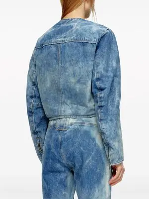 DIESEL® De-calur-fse Cropped Denim Jacket - Blue