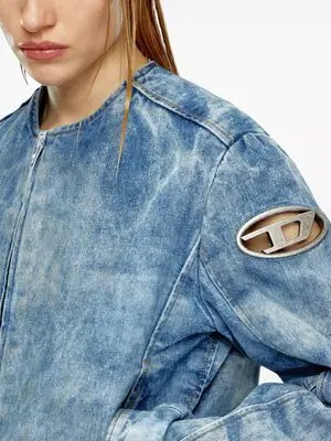 DIESEL® De-calur-fse Cropped Denim Jacket - Blue