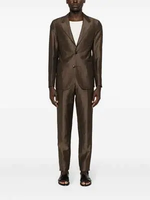 Emporio Armani Single-breasted Linen Blend Suit