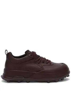JIL SANDER Orb Leather Sneakers - Red
