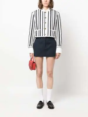Thom Browne Broderie Anglaise Cropped Jacket