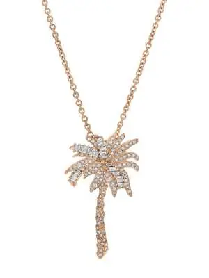 ANITA KO 18kt Rose Palm Tree Diamond Necklace