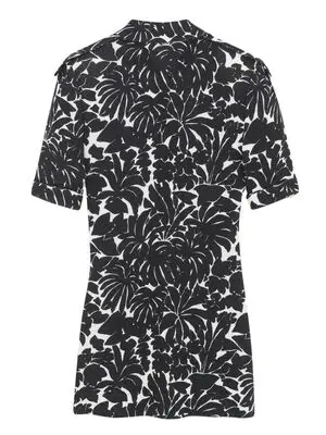 Saint Laurent Printed Short Dress - Black