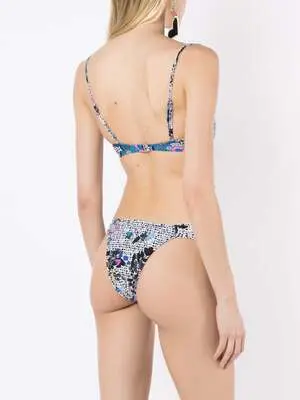 AMIR SLAMA Graphic-print Bikini Set