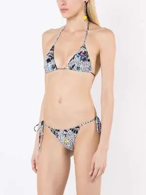 AMIR SLAMA Graphic-print Bikini Set - Multicolour